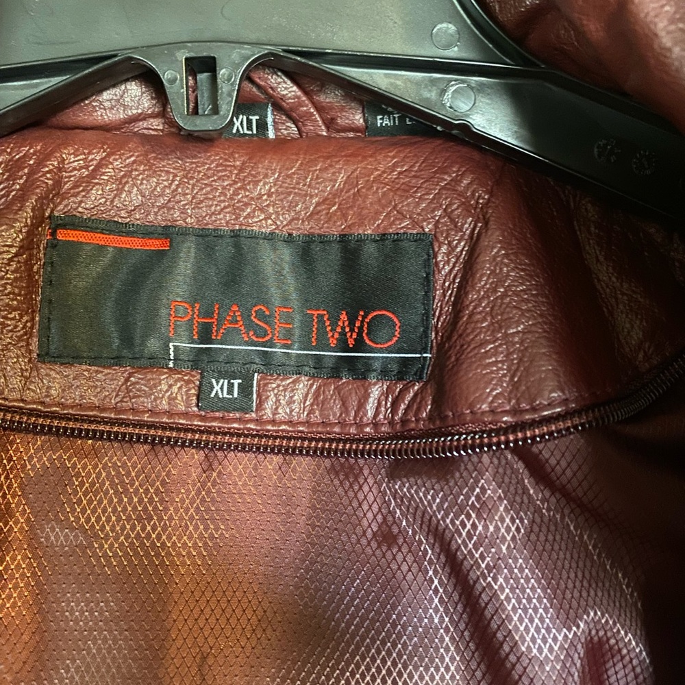 Vintage Phase 2 3/4 Length Leather Coat Jacket X-Large - Gem